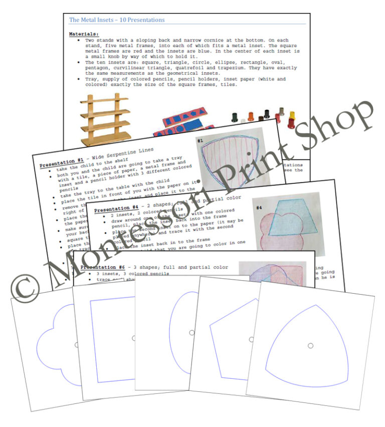Montessori Metal Insets - Lessons & DYI Shapes | Made By Teachers