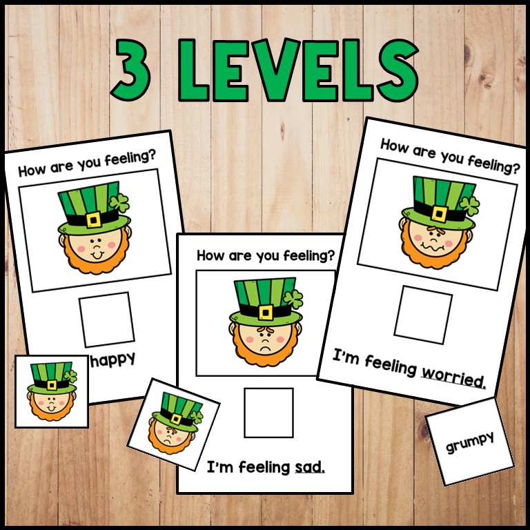 St. Patrick’s Day Emotions Adapted Book | Leprechaun Interactive Book ...