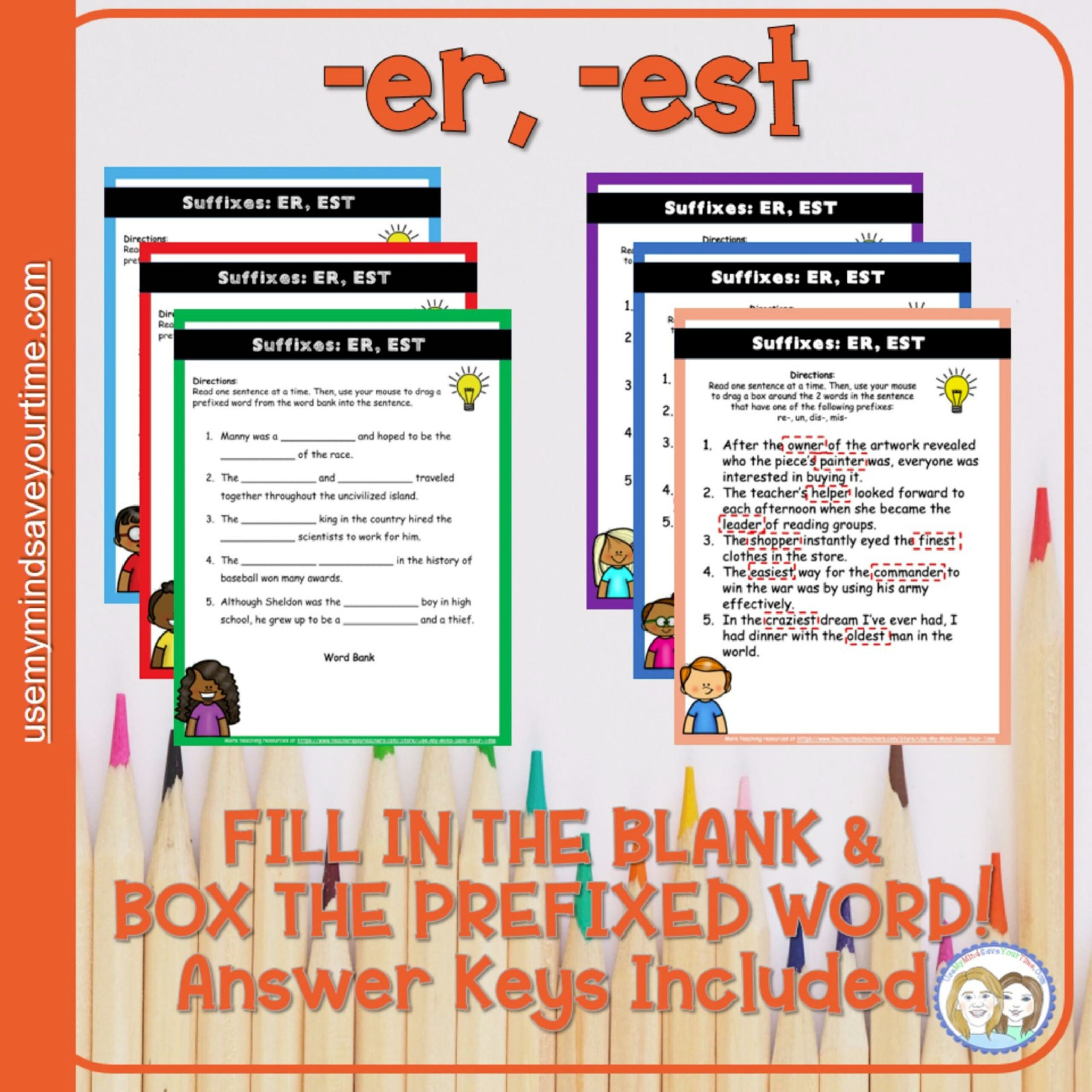 Suffix Worksheets - Google Slides - Digital Learning | Made By Teachers