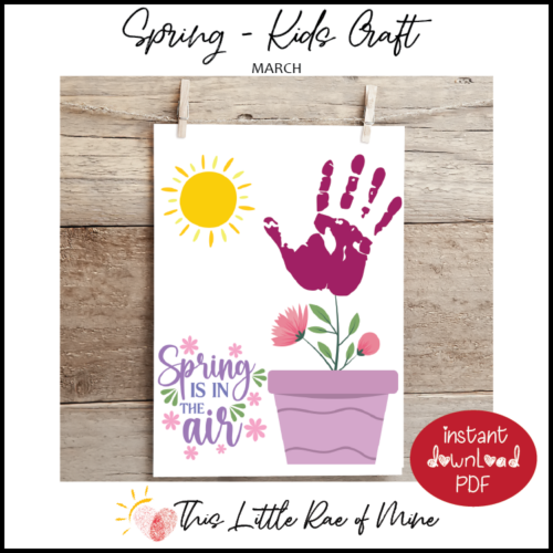 Spring is in the air - First Day of Spring - Flowers - Handprint Art ...
