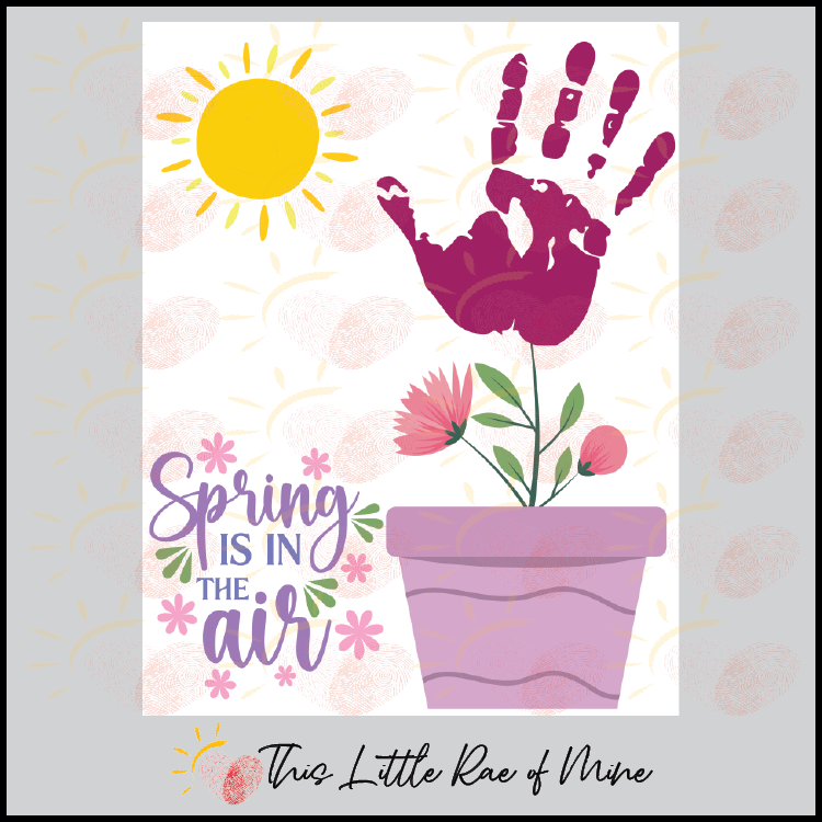 Spring is in the air - First Day of Spring - Flowers - Handprint Art ...