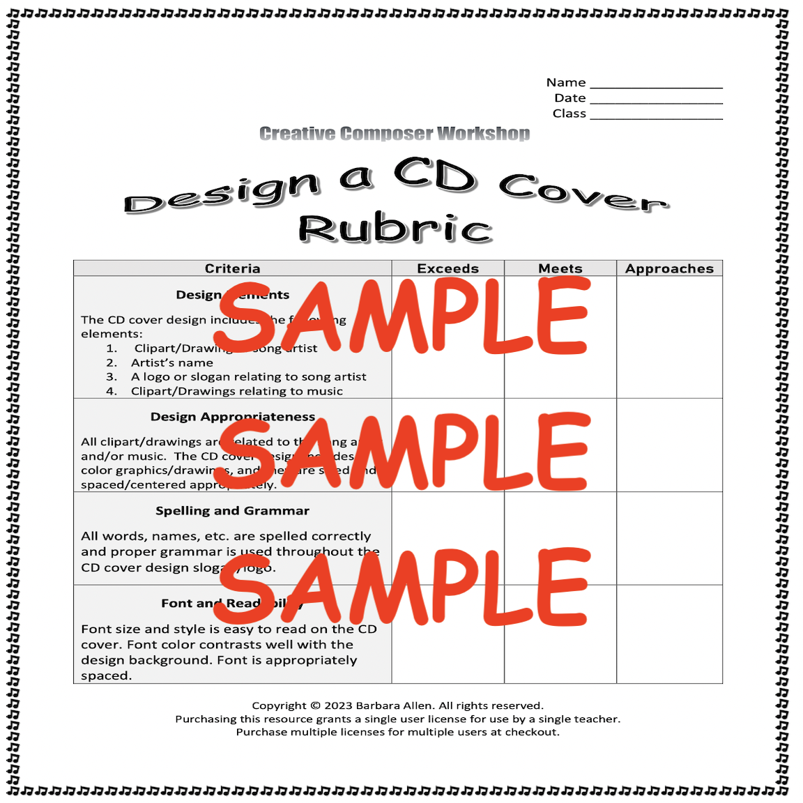 Design a CD Cover Lesson Project - Printable | Made By Teachers