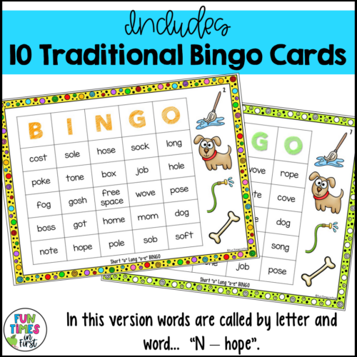 Long and Short Vowel BINGO Games | Short o vs Long o-e | No Prep ...