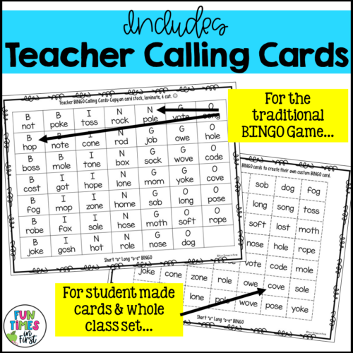 Long and Short Vowel BINGO Games | Short o vs Long o-e | No Prep ...