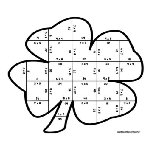St. Patrick's Day Multiplication Magical Shamrock | Made By Teachers
