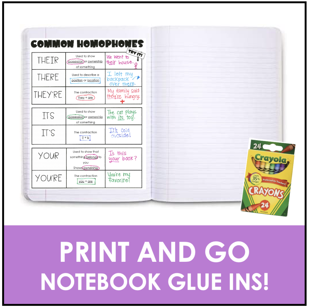 Homophones and Homonyms Chart and Grammar Notes | Made By Teachers