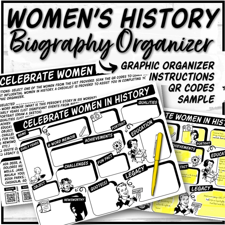 Women's History Biography Graphic Organizer | Made By Teachers