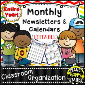 EDITABLE Monthly Calendar and Newsletter Templates for the Entire Year ...