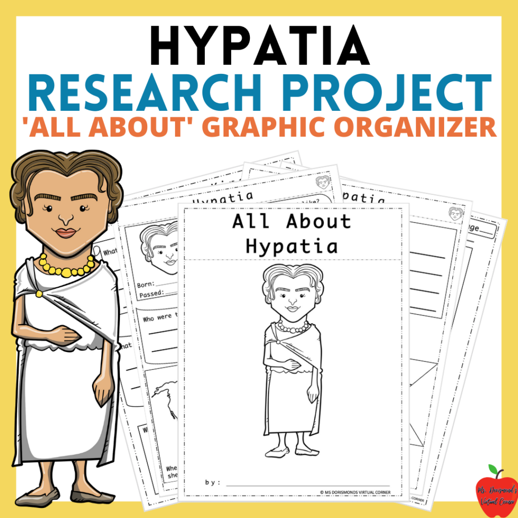 Hypatia All-About Research Project Graphic Organizer | Biography | Made ...