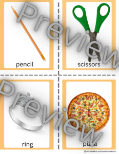 Common Object Picture Cards for ABA Autism ABLLS-R C14 C17 & G4 with ...