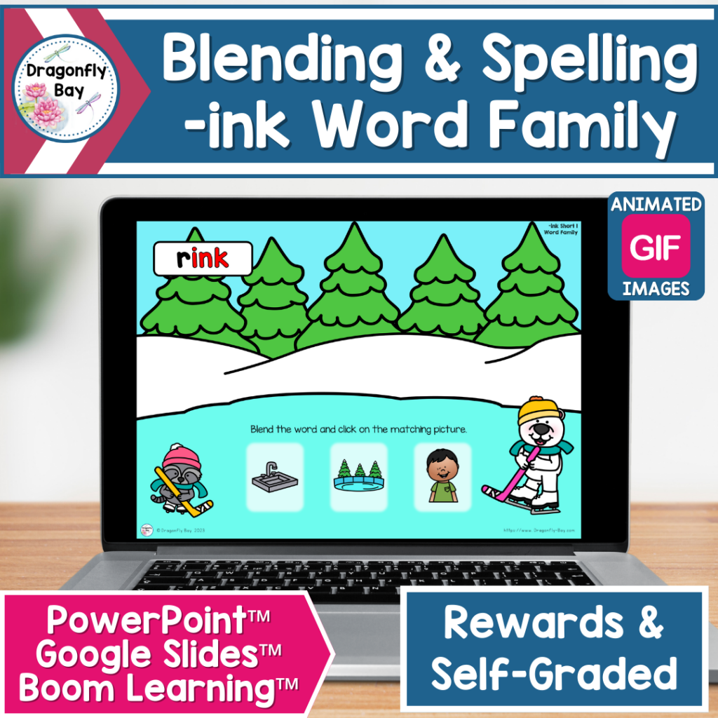 ink Short I Word Family Blending and Spelling Digital Game | Made By ...