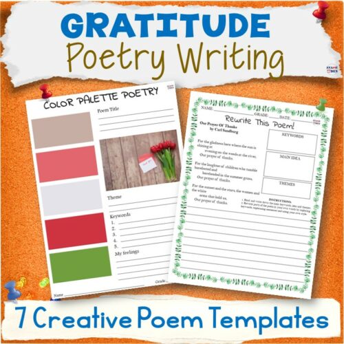Gratitude Poetry Writing Activities - Poem Templates | Made By Teachers