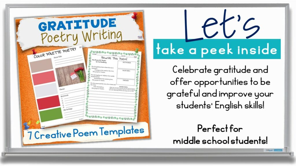 Gratitude Poetry Writing Activities - Poem Templates | Made By Teachers