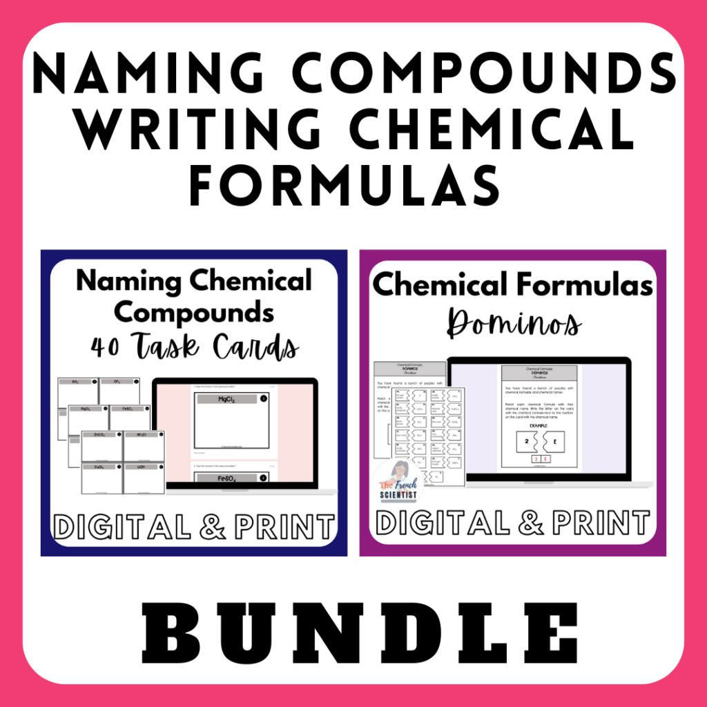 CHEMISTRY Naming Compounds & Writing Chemical Formulas Escape Room ...