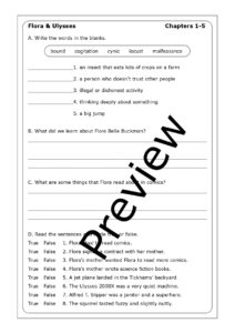 Kate DiCamillo "Flora & Ulysses" worksheets | Made By Teachers