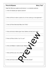 Kate DiCamillo "Flora & Ulysses" worksheets | Made By Teachers