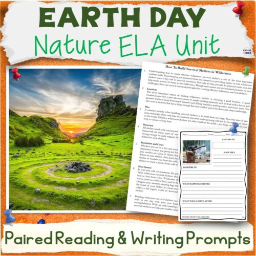 Earth Day Unit - Nature Themed Paired Reading Activities, Writing ...