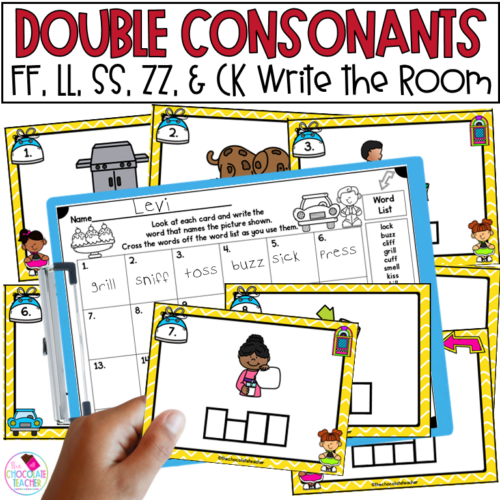 Double Consonants - FF LL SS ZZ - Phonics Center - Write the Room ...