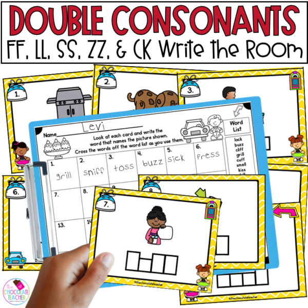 Double Consonants - FF LL SS ZZ - Phonics Center - Write the Room ...