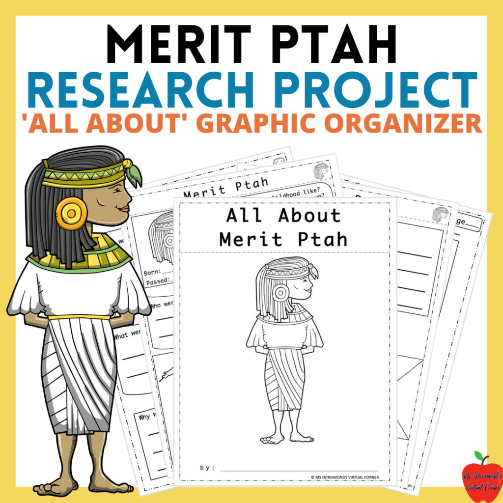 Merit Ptah All-About Research Project Graphic Organizer | Biography ...