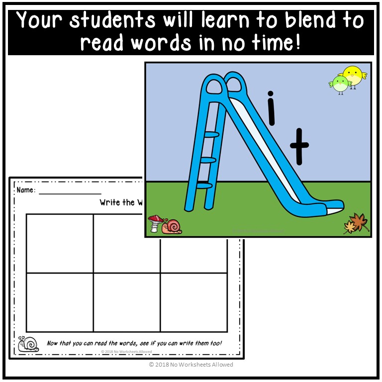 VC Words Blending Slides Activity | Made By Teachers