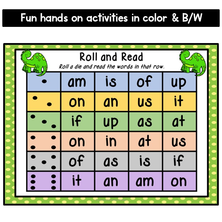 VC Word Games and Activities for Beginning and Struggling Readers ...