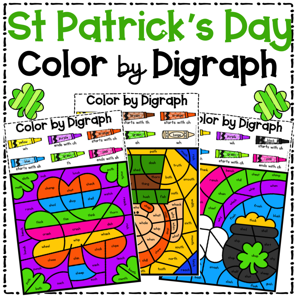 St Patrick's Day Activities Color by Digraphs | Made By Teachers