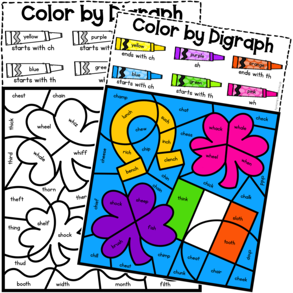 St Patrick's Day Activities Color by Digraphs - Made By Teachers