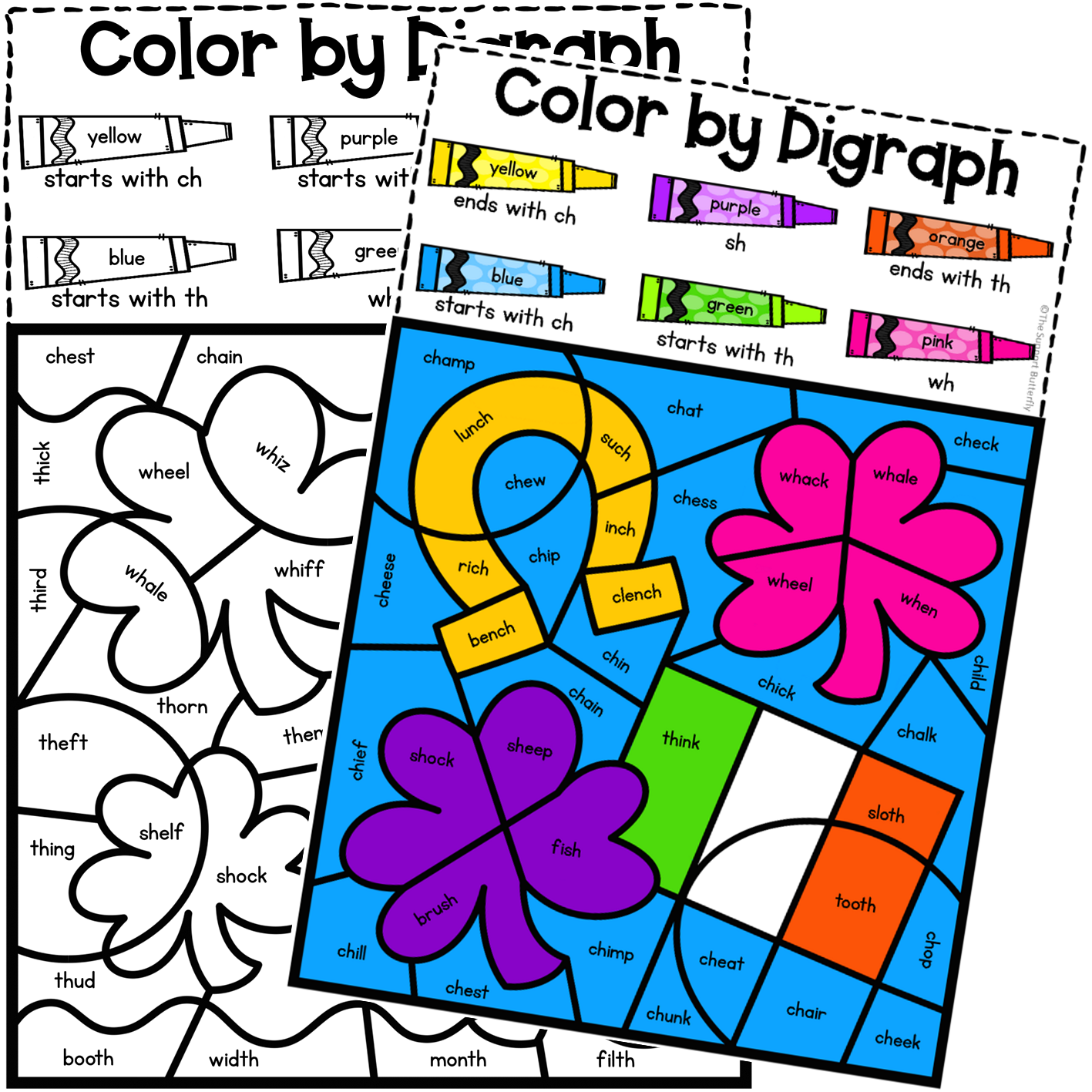 St Patrick's Day Activities Color by Digraphs | Made By Teachers