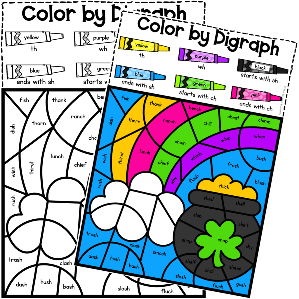 St Patrick's Day Activities Color by Digraphs | Made By Teachers