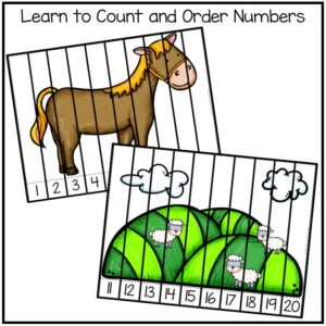 Ordering Numbers 1 to 20 Animal Picture Puzzles | Made By Teachers