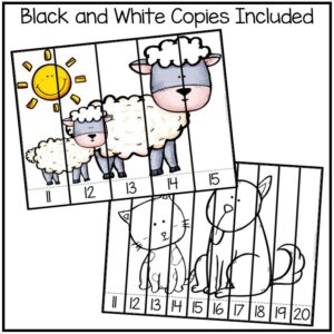 Ordering Numbers 1 to 20 Animal Picture Puzzles | Made By Teachers