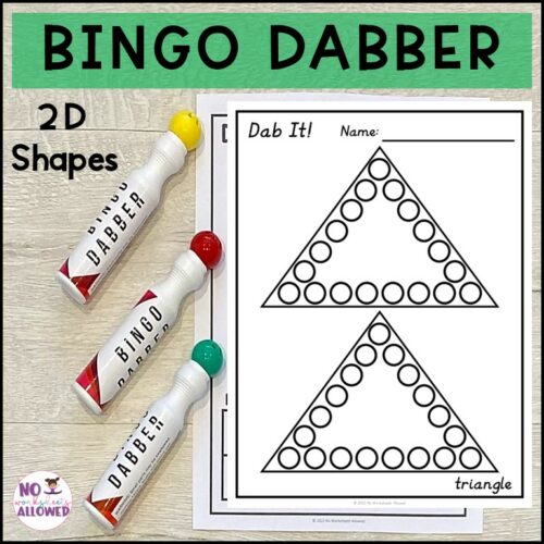 2D Shape Bingo Dabber Do a Dot Activities | Made By Teachers