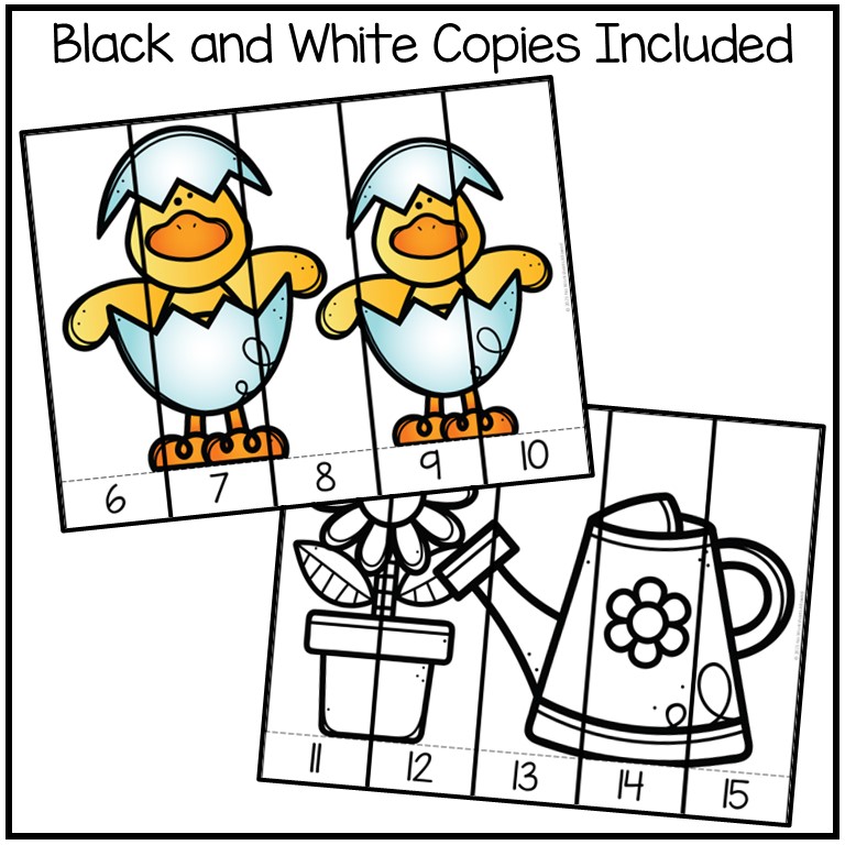 Ordering Numbers 1 to 20 Spring Picture Puzzles | Made By Teachers