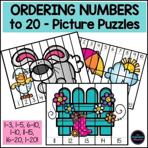 Ordering Numbers 1 to 20 Spring Picture Puzzles | Made By Teachers