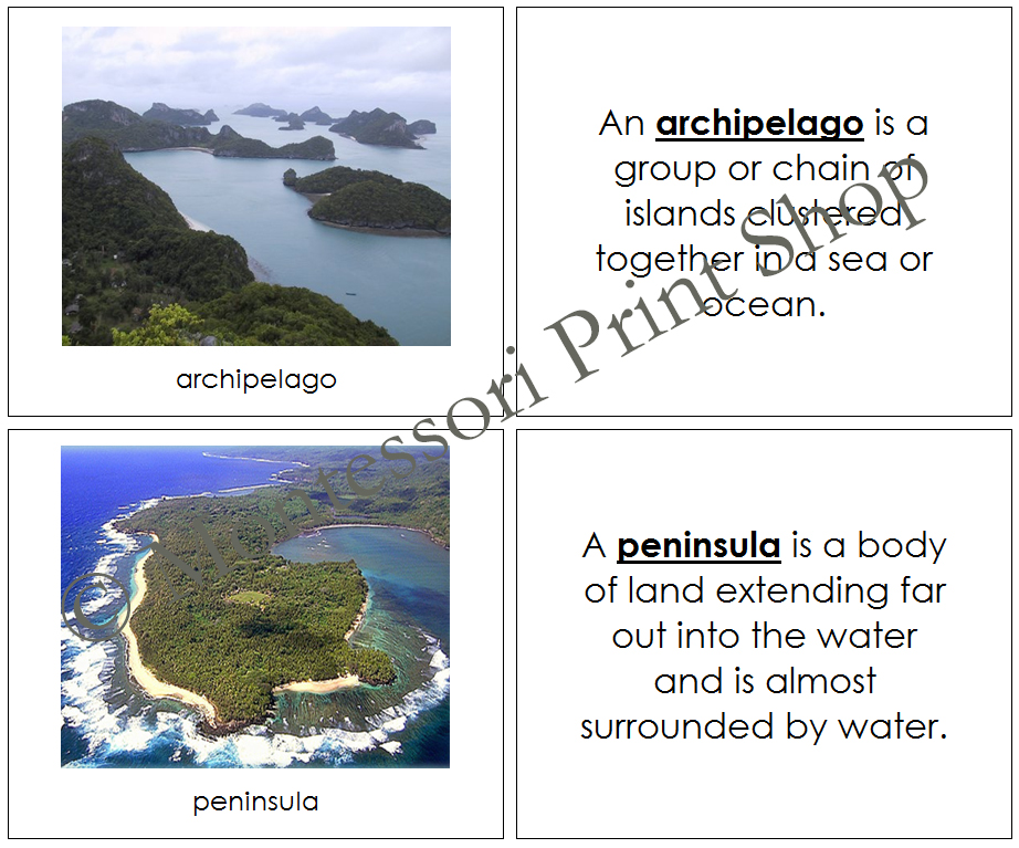 Simple Land and Water Forms Photo Book | Made By Teachers