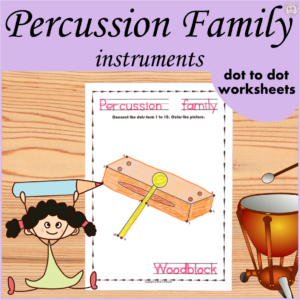 Percussion Family Instruments Dot to Dot Worksheets | Connect the Dots ...