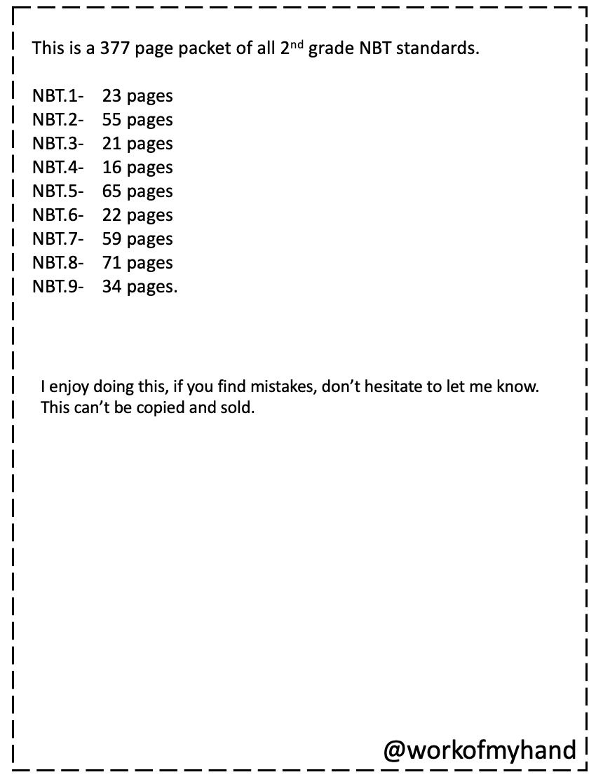 2nd Grade NBT All Standards Covered 377 Pages | Made By Teachers