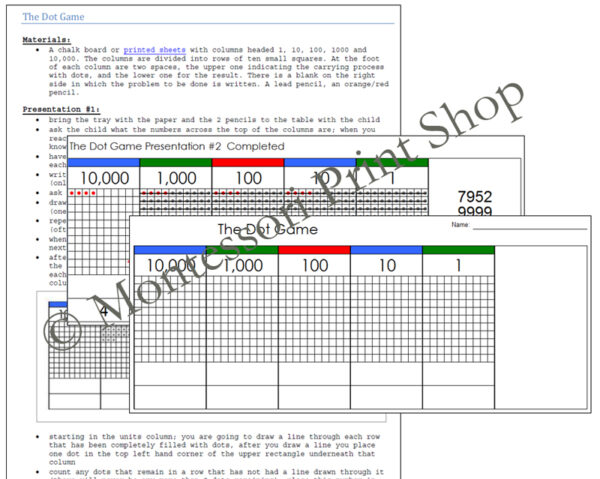 The Dot Game (Addition With Carrying) - Primary Montessori Math | Made ...