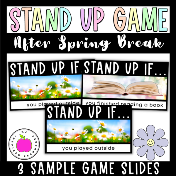 After Spring Break Activity Freebie - Stand Up Icebreaker Game | Made ...