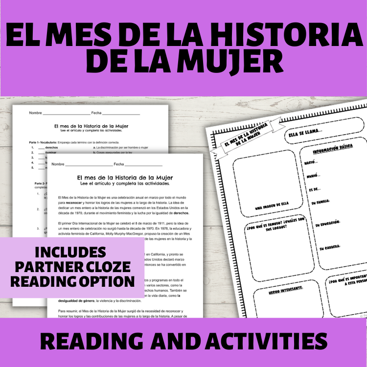 El Mes de la Historia de la Mujer | Women's History Month | Spanish ...
