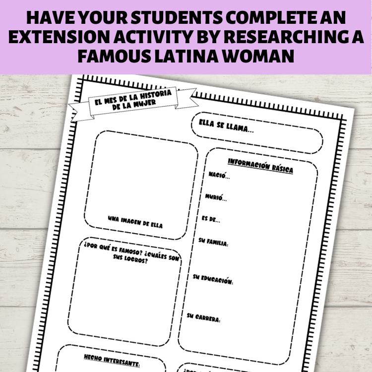 El Mes de la Historia de la Mujer | Women's History Month | Spanish ...