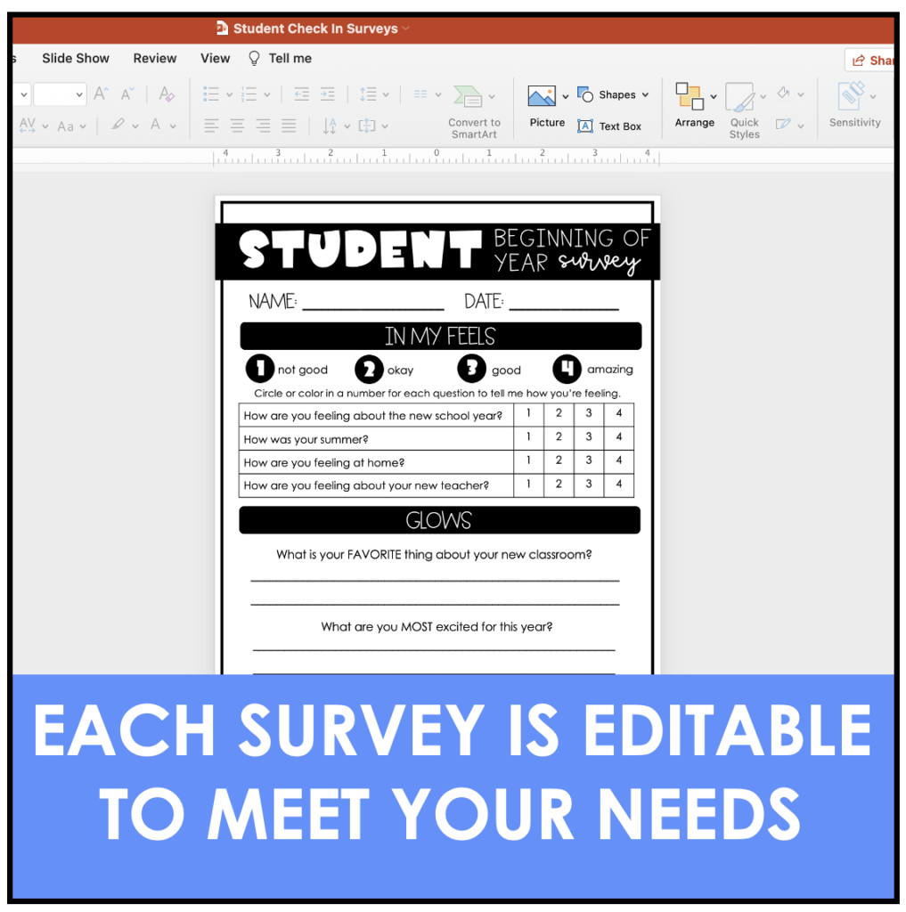 SEL Feelings Check In Student Reflection Yearlong Surveys | Made By ...