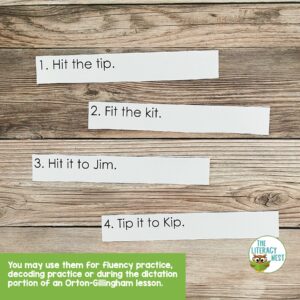 Decodable Sentences for Orton-Gillingham Lesson Plans Level 1 | Made By ...