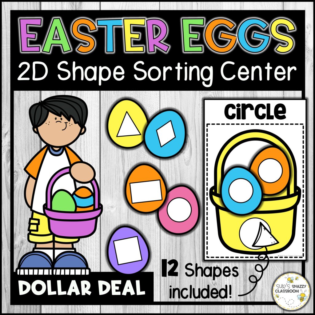 Easter - 2D Shapes Sorting Center - DOLLAR DEAL | Made By Teachers