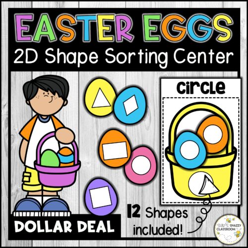 Easter - 2D Shapes Sorting Center - DOLLAR DEAL | Made By Teachers