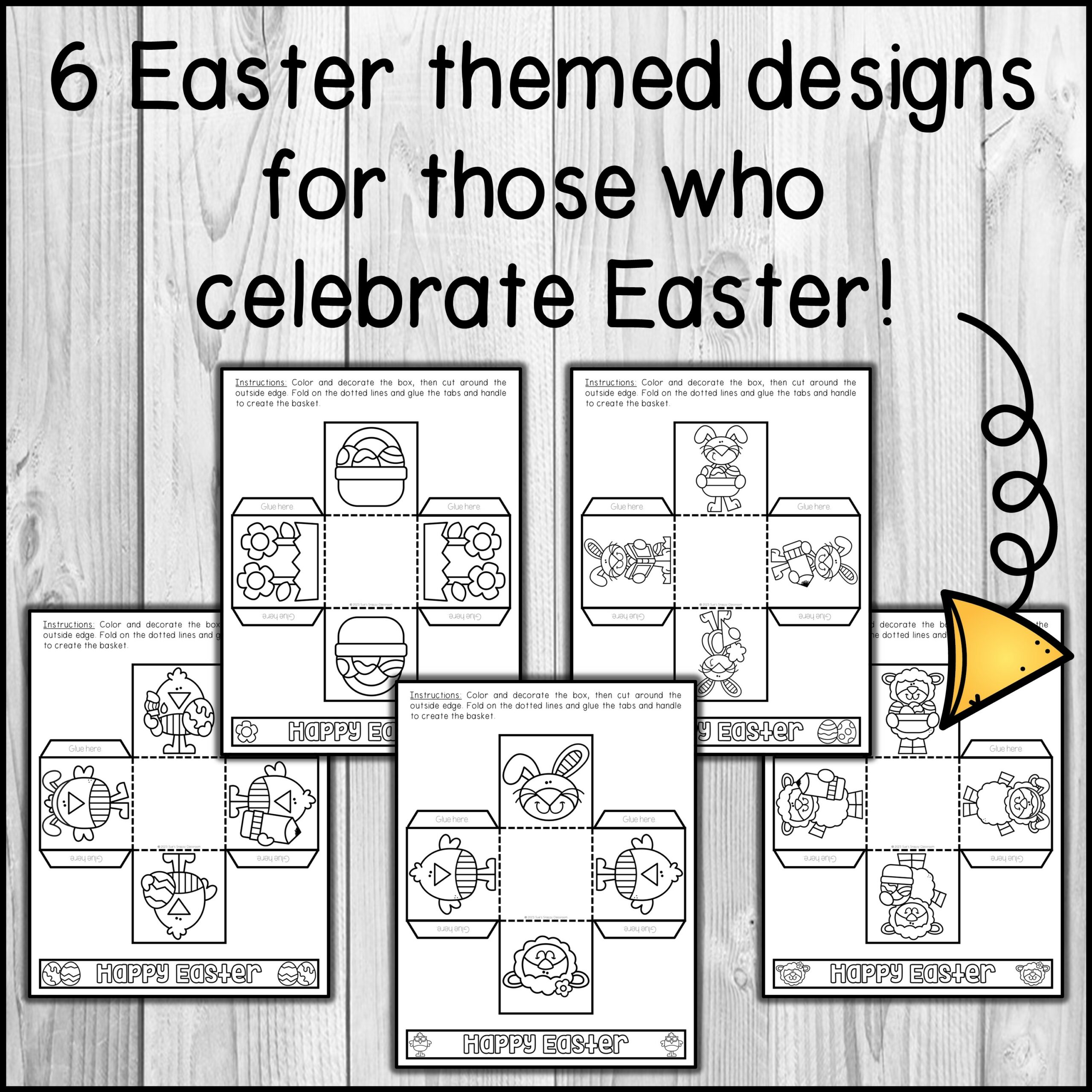 Easter Basket Craft Activity Easter Baskets Template Low Prep