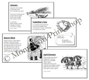 Twelve Months of Poetry - 12 Short Poems for Memorization - Primary ...