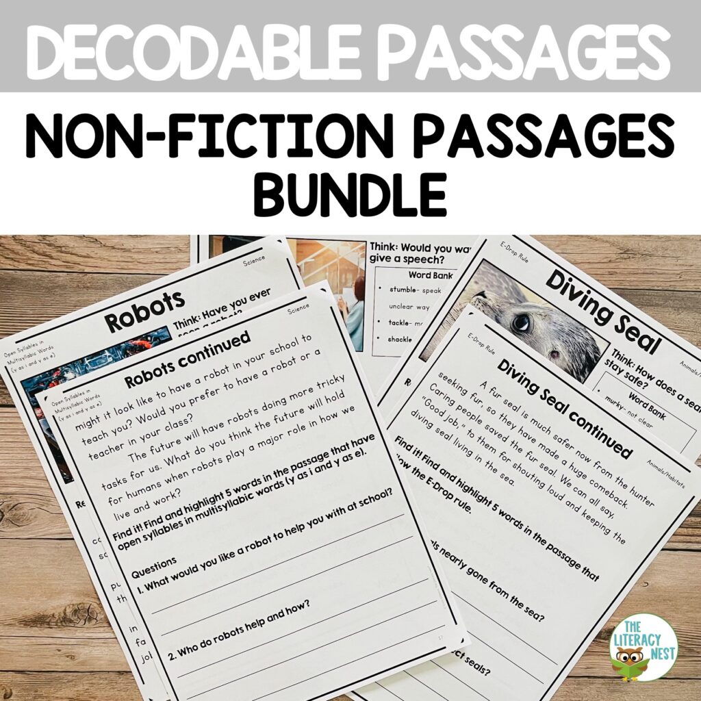Nonfiction Decodable Readers Bundle for Structured Literacy | Made By ...