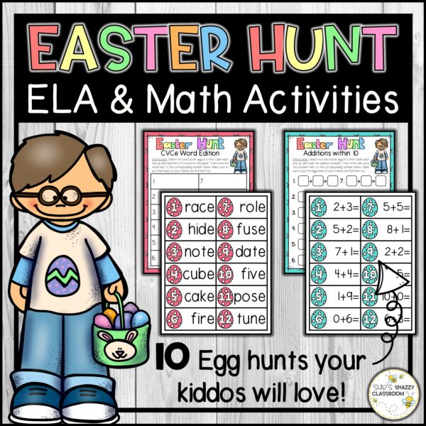 Easter Egg Hunt - ELA and Math Activities | Made By Teachers